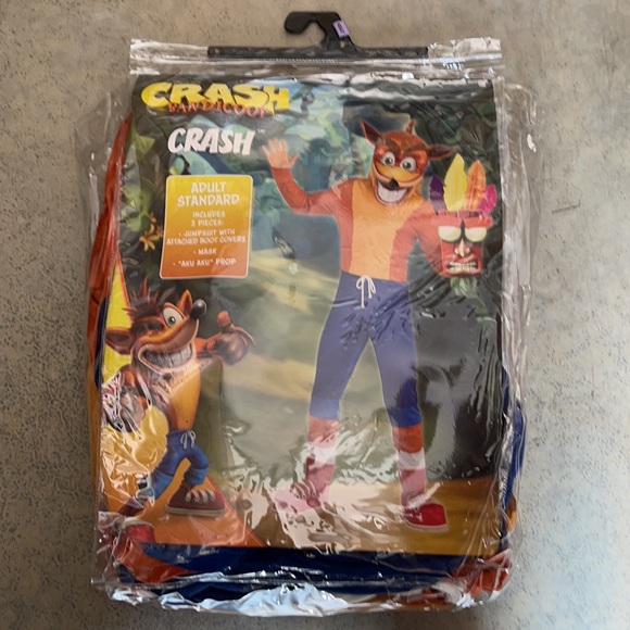 Activision | Other | Crash Bandicoot Adult Costume New | Poshmark